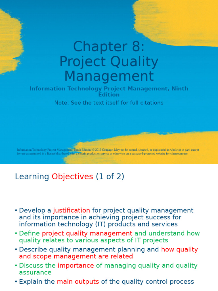 CIT485 Chapter 8 | PDF | Quality (Business) | Six Sigma