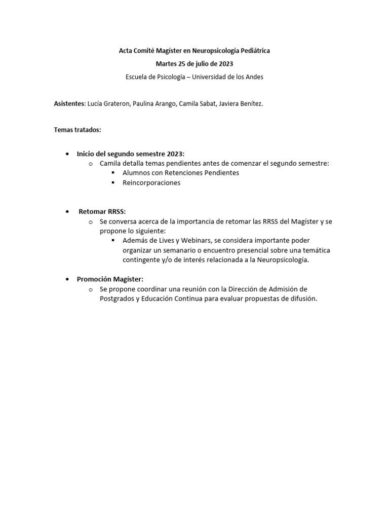 Acta MNPP 25-07-2023 | PDF