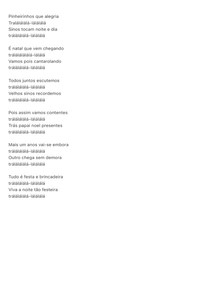 Pinheirinhos Que Alegria | PDF