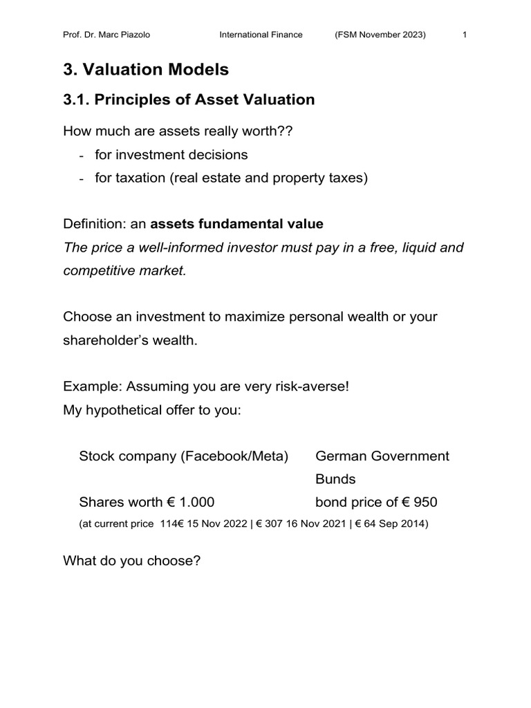 Part 3 - Valuation Models November 2023 | PDF | Bonds (Finance) | Yield ...