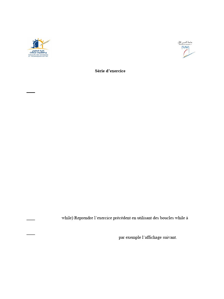 Série4 Algo Prog1 Et Solution | PDF | Programmation informatique ...