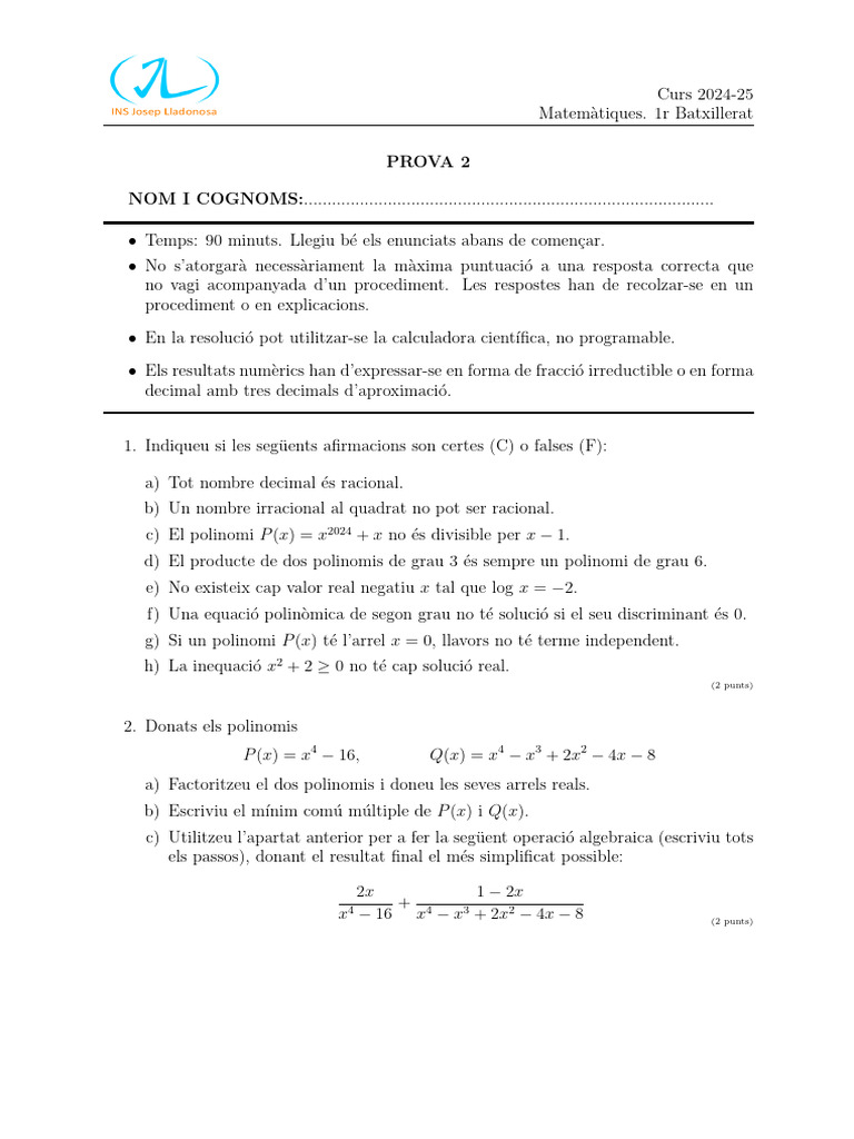 Prova2 | PDF