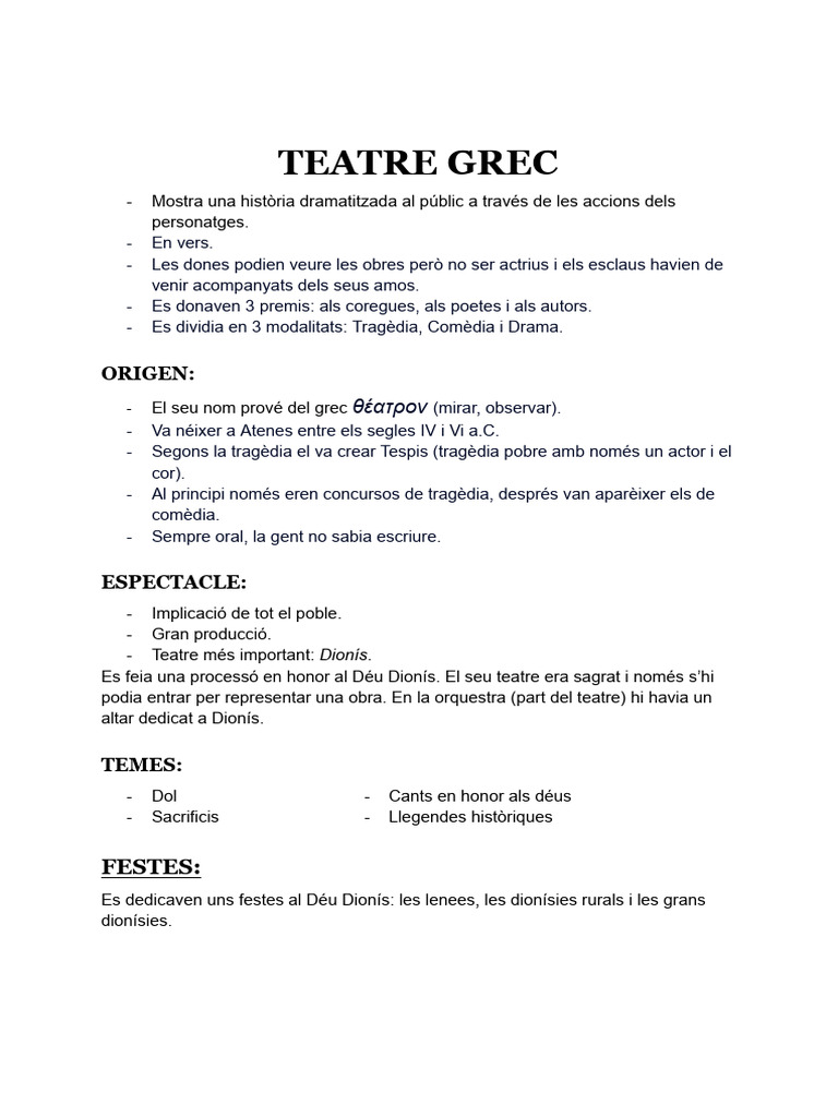 Teatre Grec | PDF