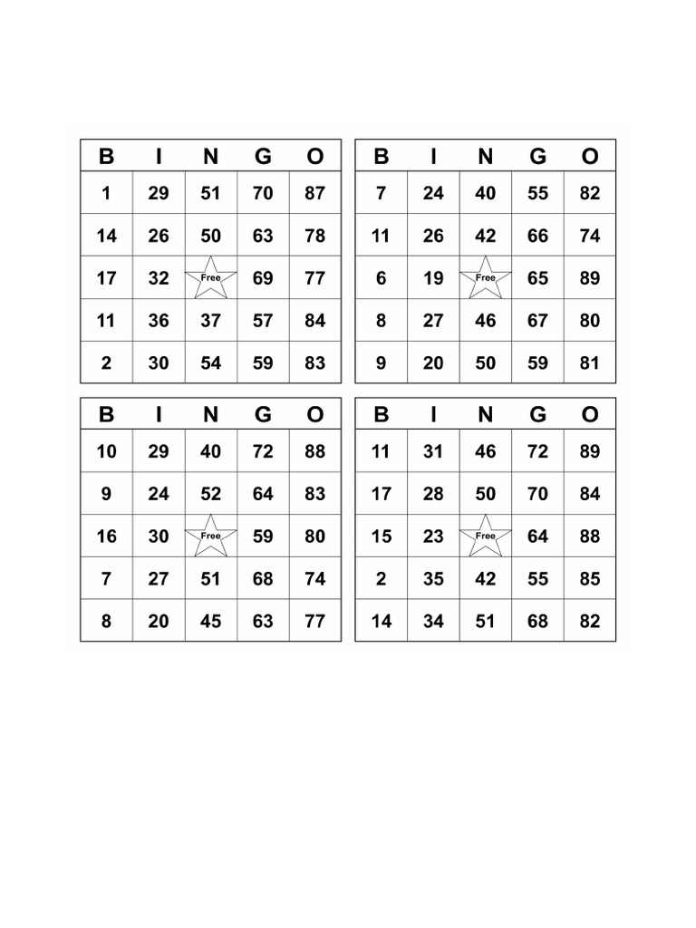 Printablee.com Free Printable Number Bingo Cards 114641.Png | PDF