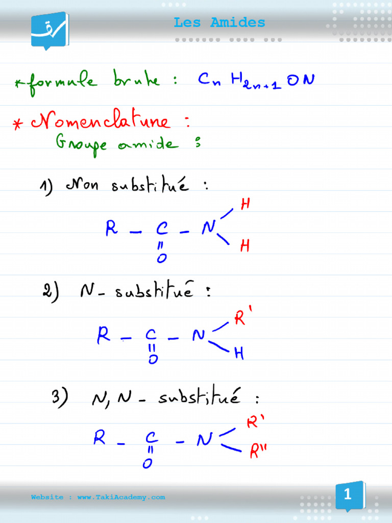 Les Amides (Cours) | PDF