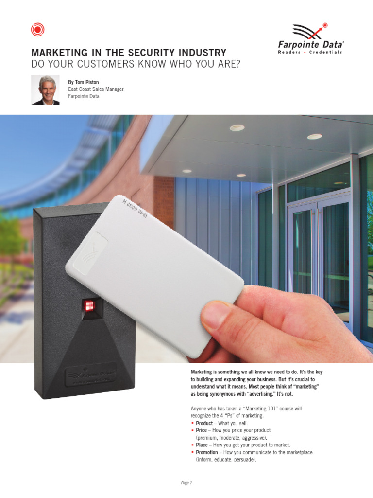 Marketing Security Industry | PDF | Marketing | Access Control