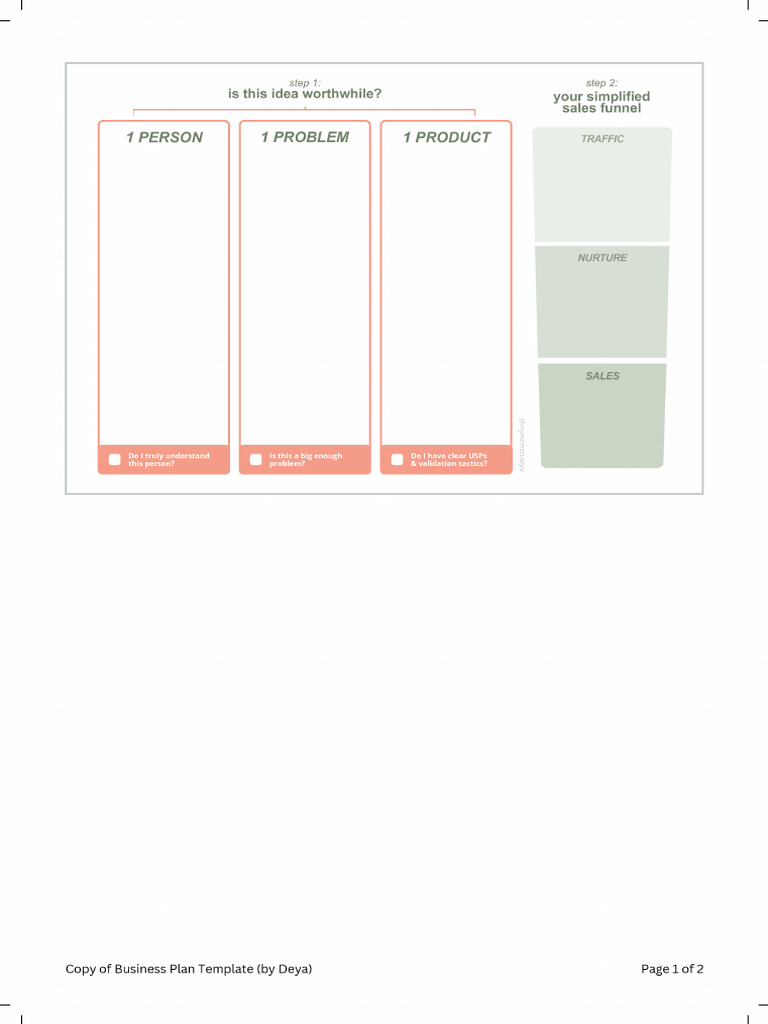 Copy of Business Plan Template (by Deya).pdf 2 | PDF