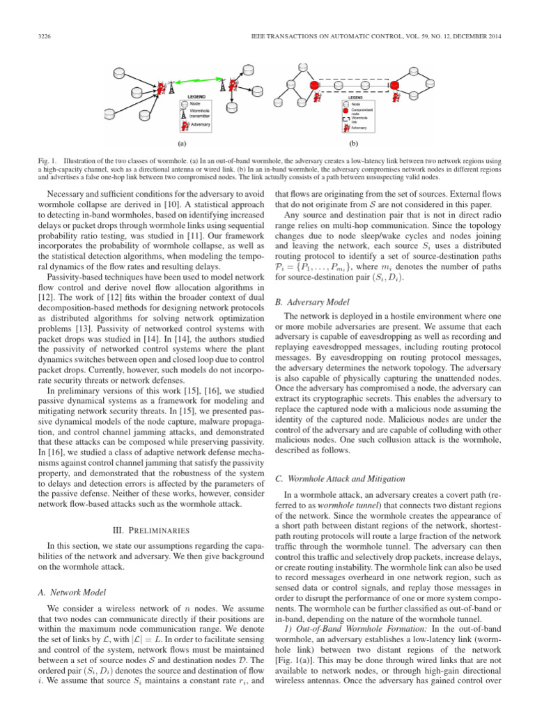 Framework For Modeling and Mitigating Wormhole Tome 5 | PDF | Computer Network | Routing
