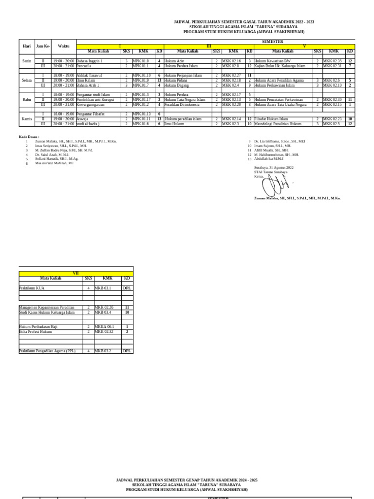 Jadwal Hk Genap 2024-2025 | PDF