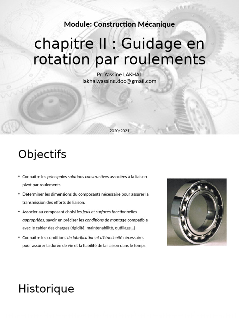 Guidage en Rotation-Roulements | PDF | Machine | Ingénierie mécanique
