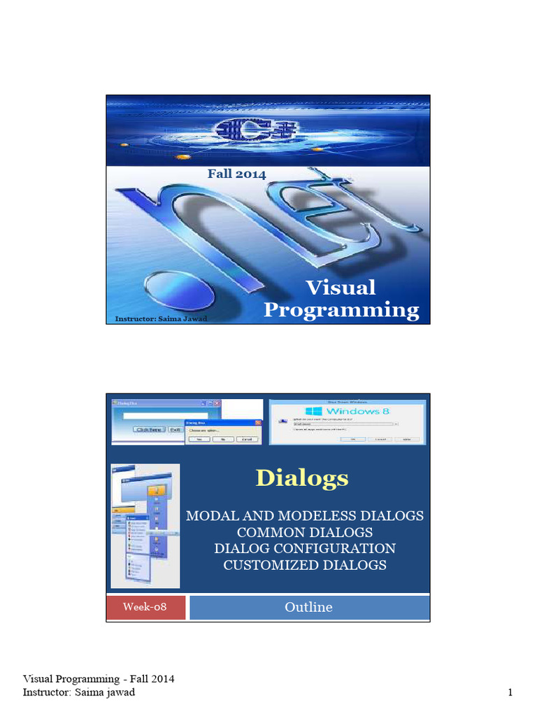 W08Dialogs | PDF | Dialog Box | Software