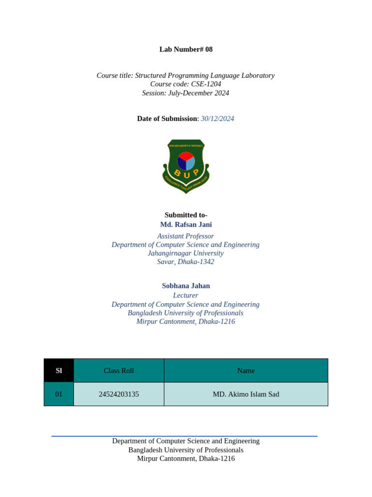 spl-lab-8 | PDF | Software Engineering | Computing