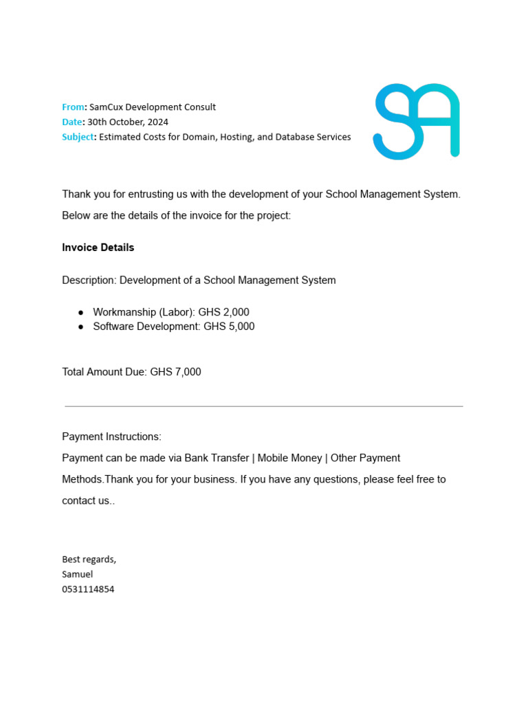 From - SamCux Development Consult | PDF