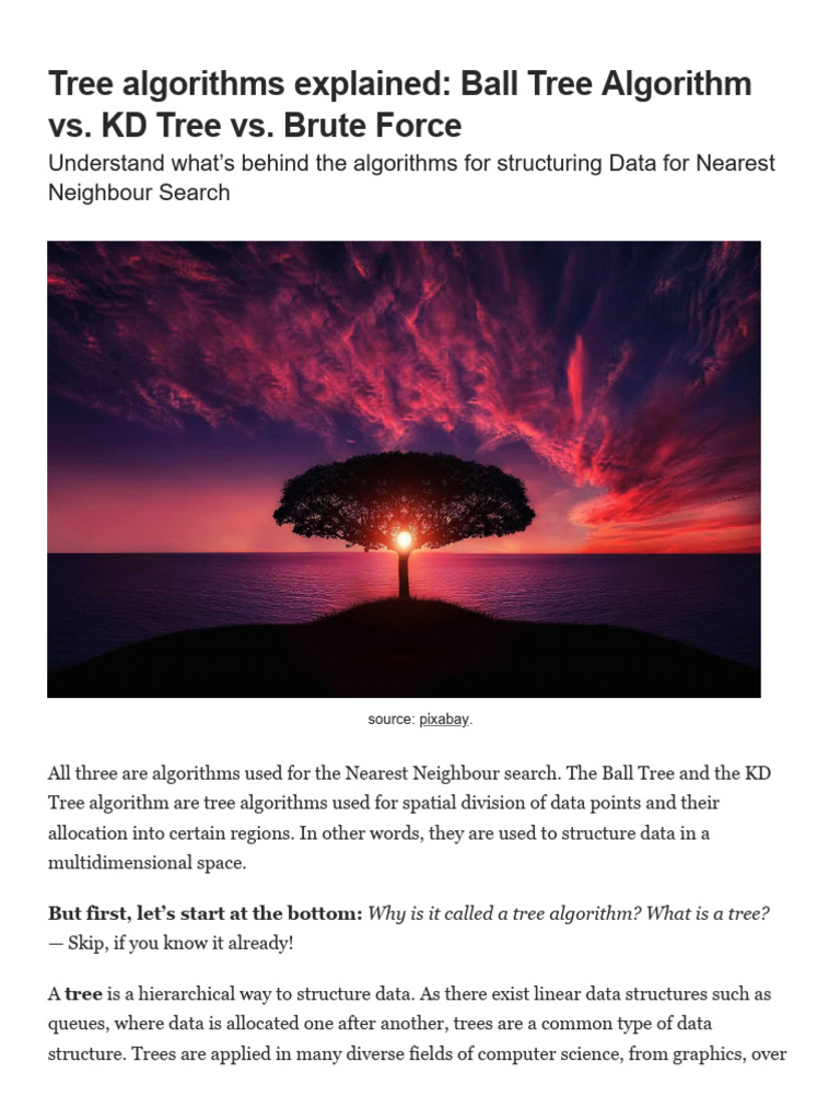 KDTree and BallTree | PDF | Cluster Analysis | Algorithms And Data Structures