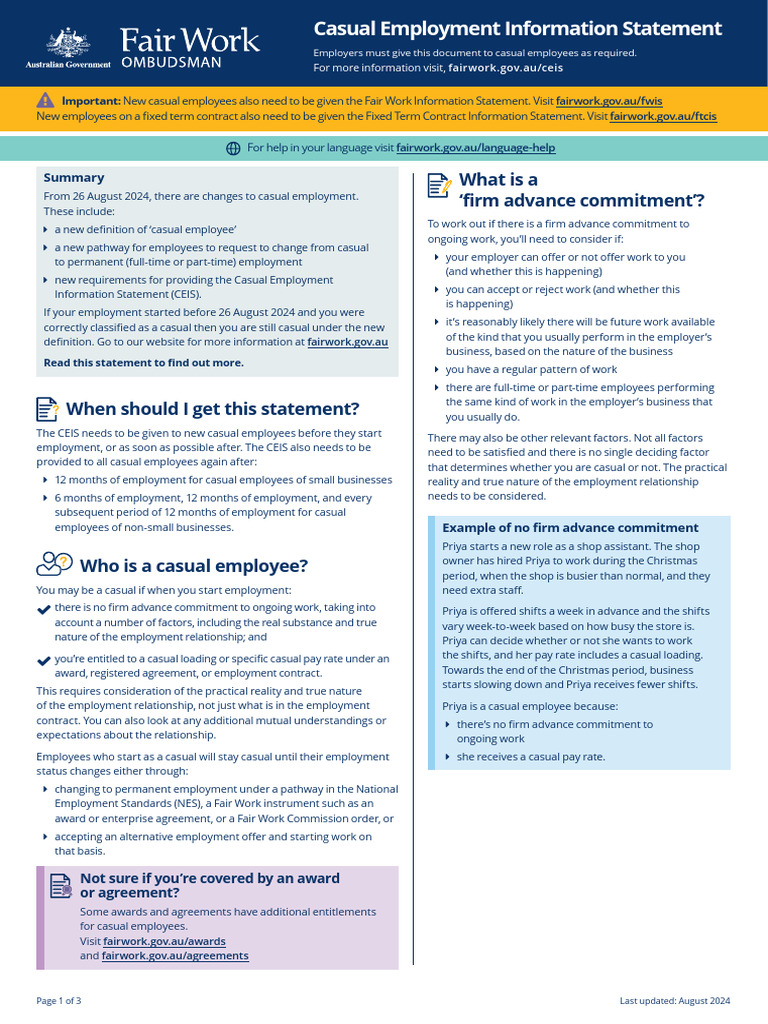 Casual Employment Changes 2024 | PDF | Employment | Mediation