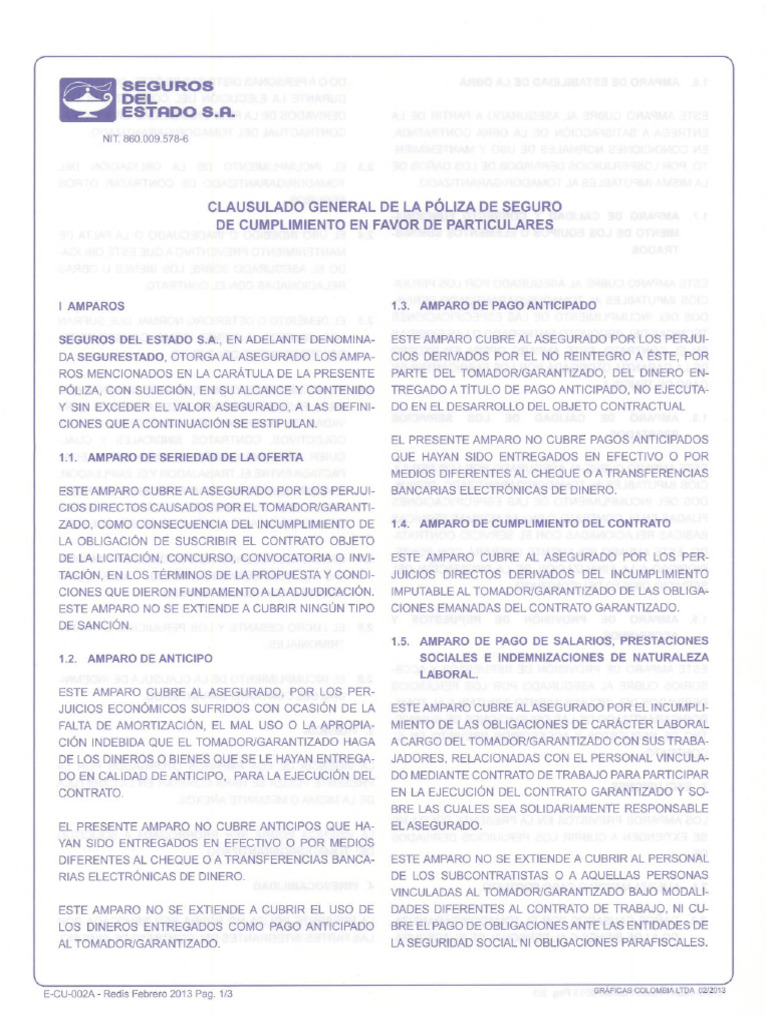 Clausulado Particular | PDF