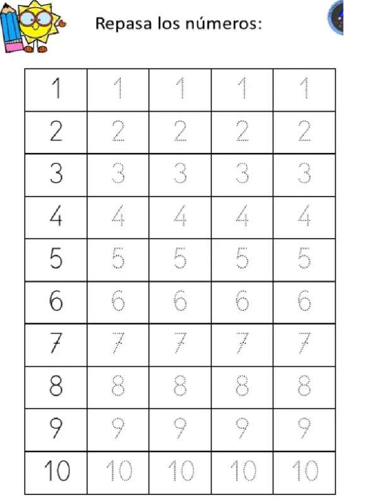 Numeros Del 1-50 | PDF