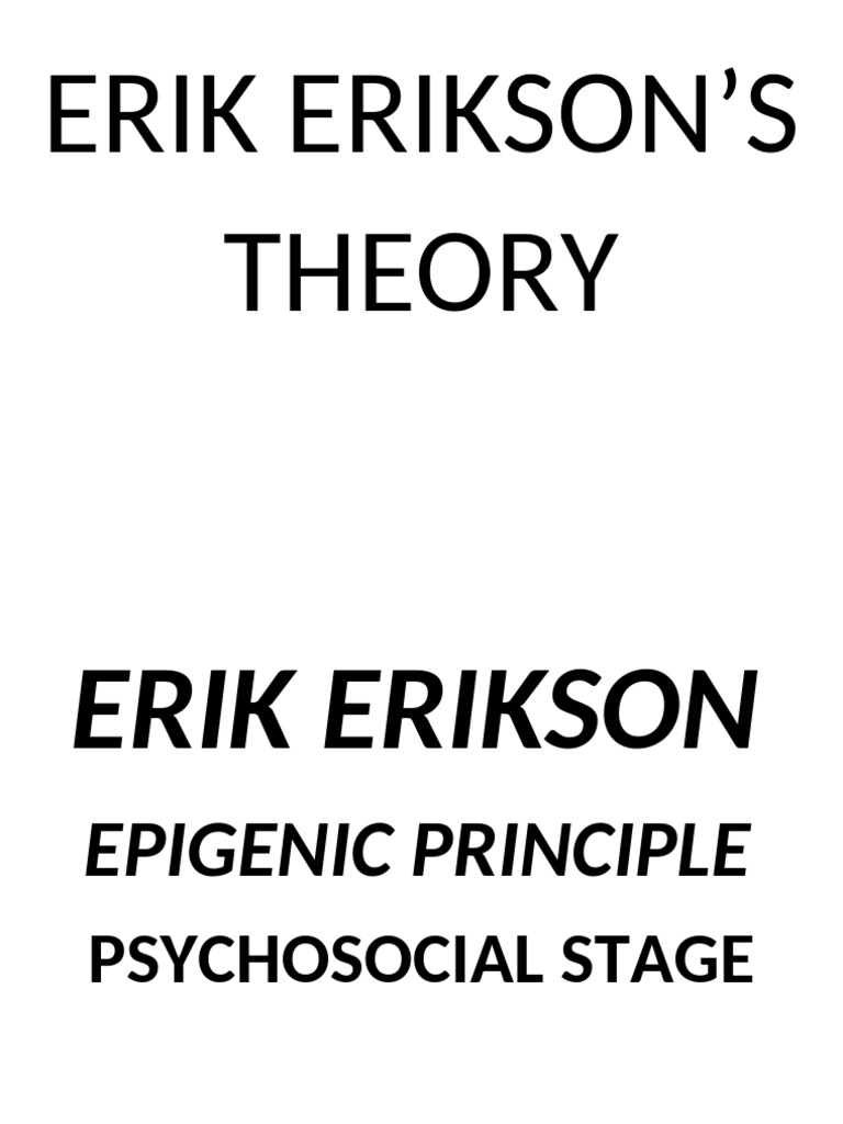 ERIK ERIKSON | PDF