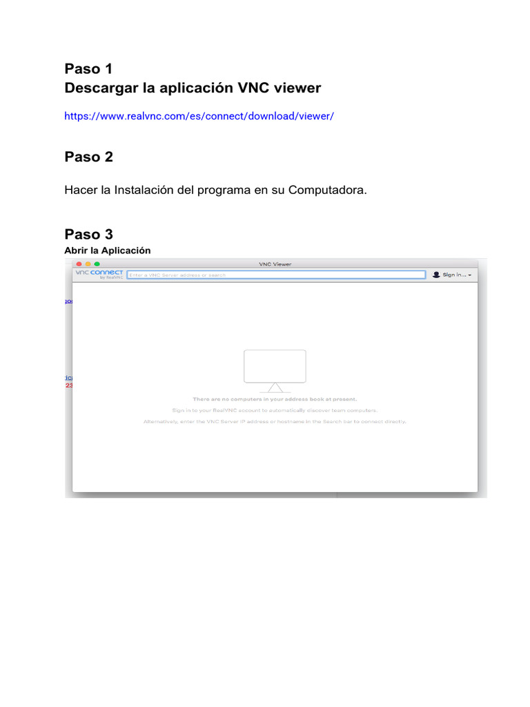 AULA GEOMATICA Acceso VNC | PDF