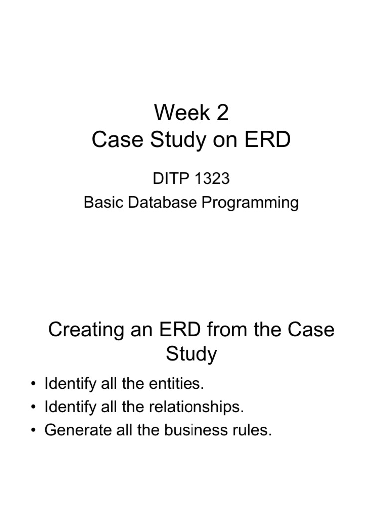 Wk2 ERD Case Study | PDF | Finance & Money Management