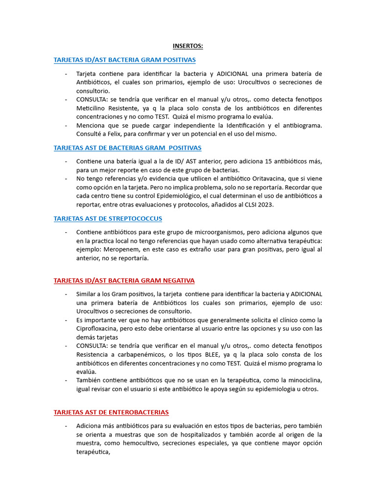 INSERTOS | PDF | Las bacterias | Hongo