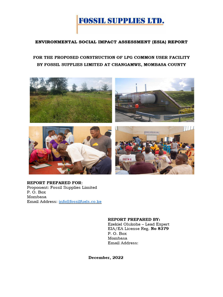 EIA - 2050 FSL LPG ESIA STUDY REPORT - SR 2840-Min | PDF | Traffic ...