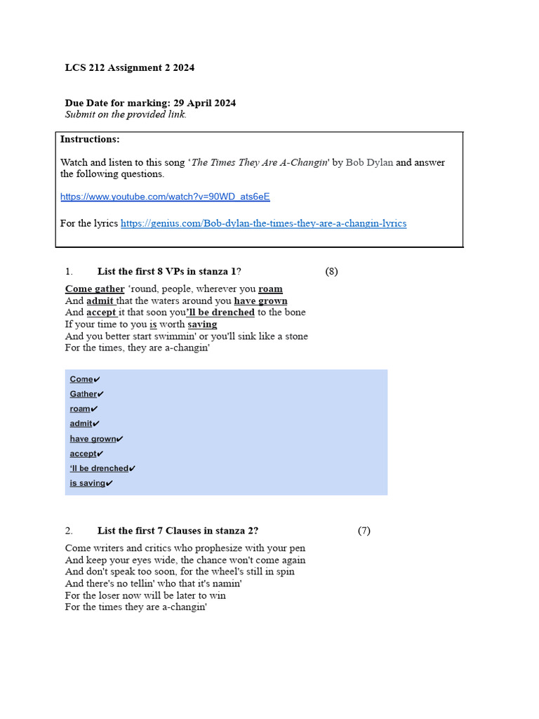 LCS 212 Assignment 2 2024 FINAL MEMO | PDF | Adverb | Semantic Units
