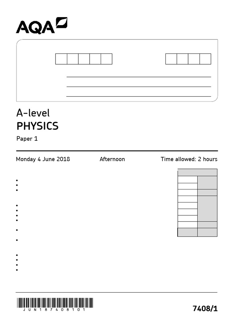 June 2018 QP | PDF | Diffraction | Electron