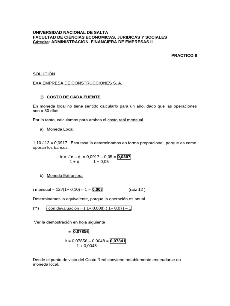 dec_finan_sol_tp6 | PDF | Tipo de cambio | Inflación