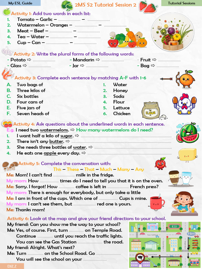 S2 Tutorial Sessions All Levels | PDF