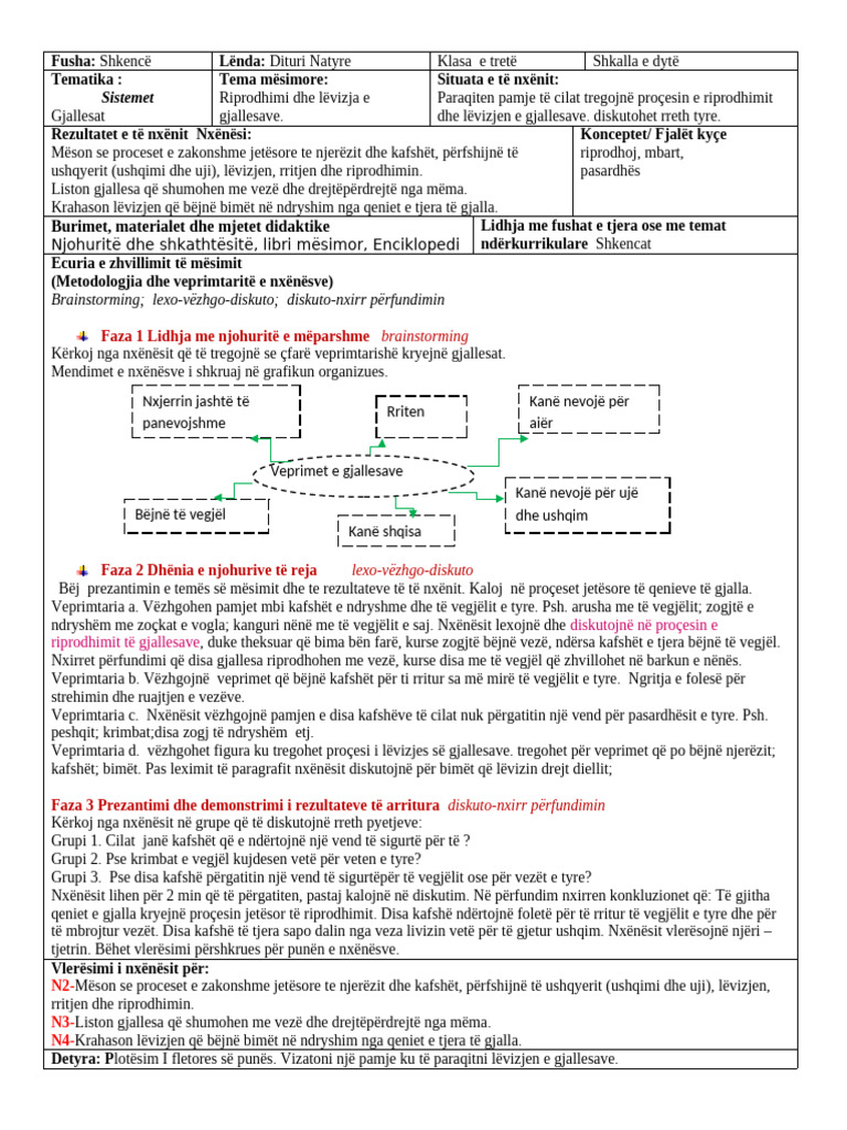 ditar dituri natyre kl 3 Periu 2 | PDF