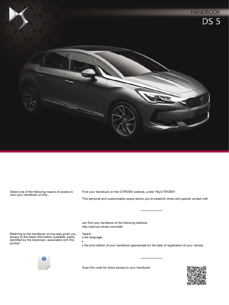 Citroen Ds5 Owners Manual | PDF | Headlamp | Anti Lock Braking System