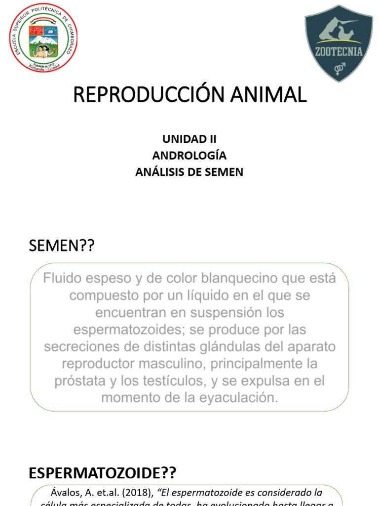 UNIDAD2(2)_REPRODUCCION_ZOOT | PDF | Semen | Biología Celular