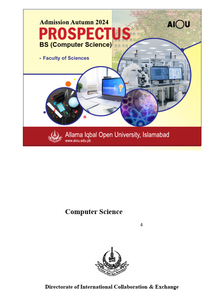 Prospectus BSCS Autumn-2024 | PDF | Educational Technology | Mathematics