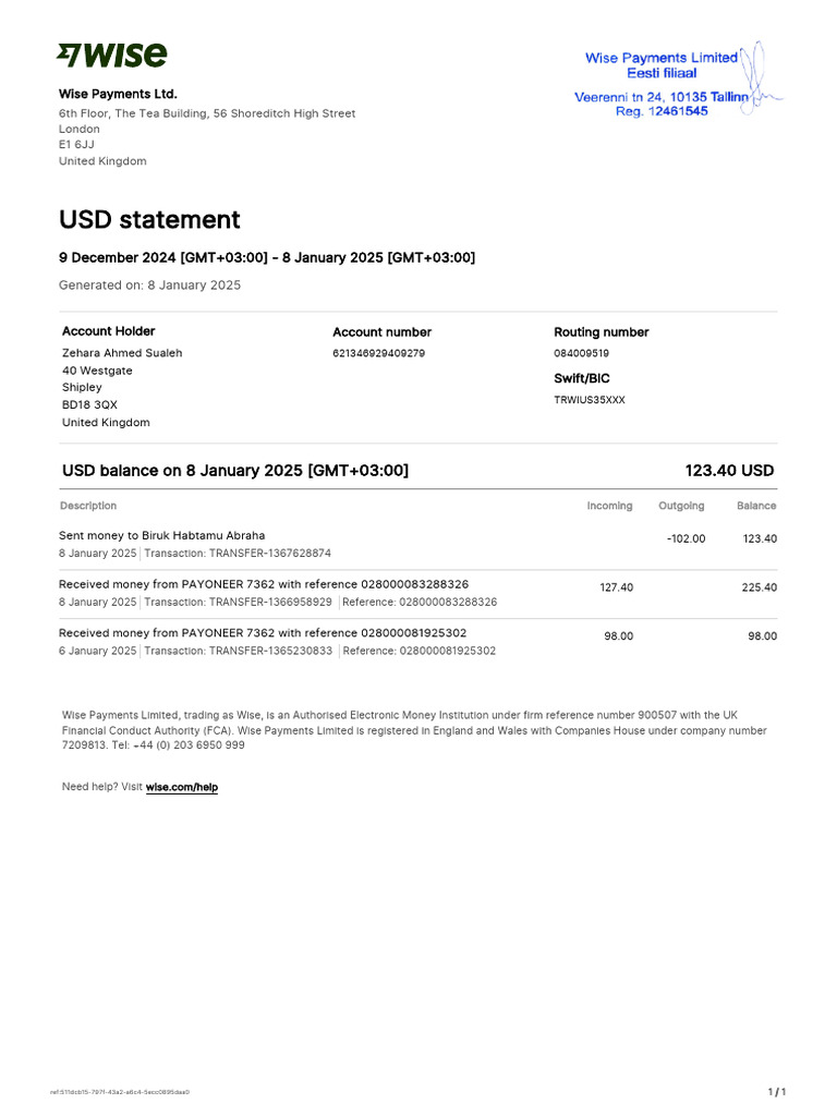 Zehara Ahmed UK Statement-2 | PDF