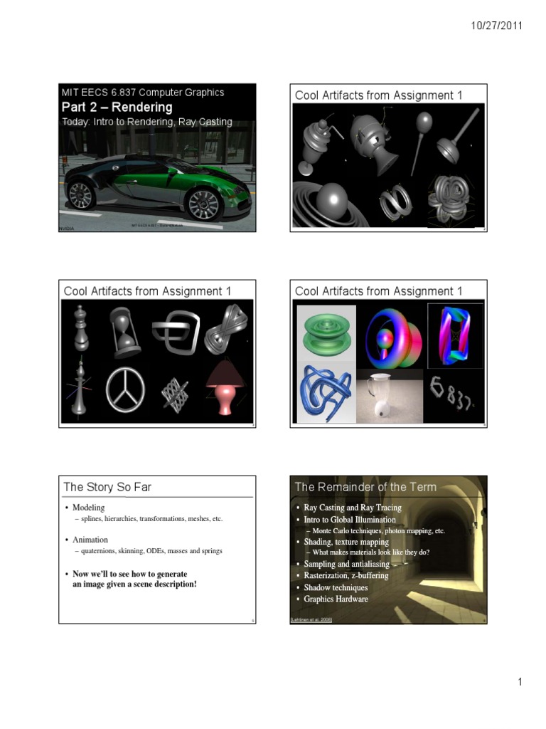 Ray Casting 1 | PDF | Rendering (Computer Graphics) | Computer Graphics