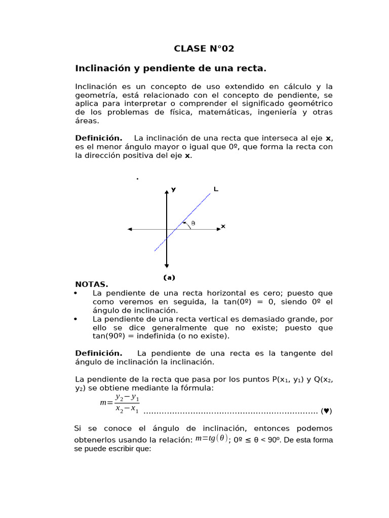 Clase de Mat - Sup #02 | PDF | Pendiente | Línea (geometría)