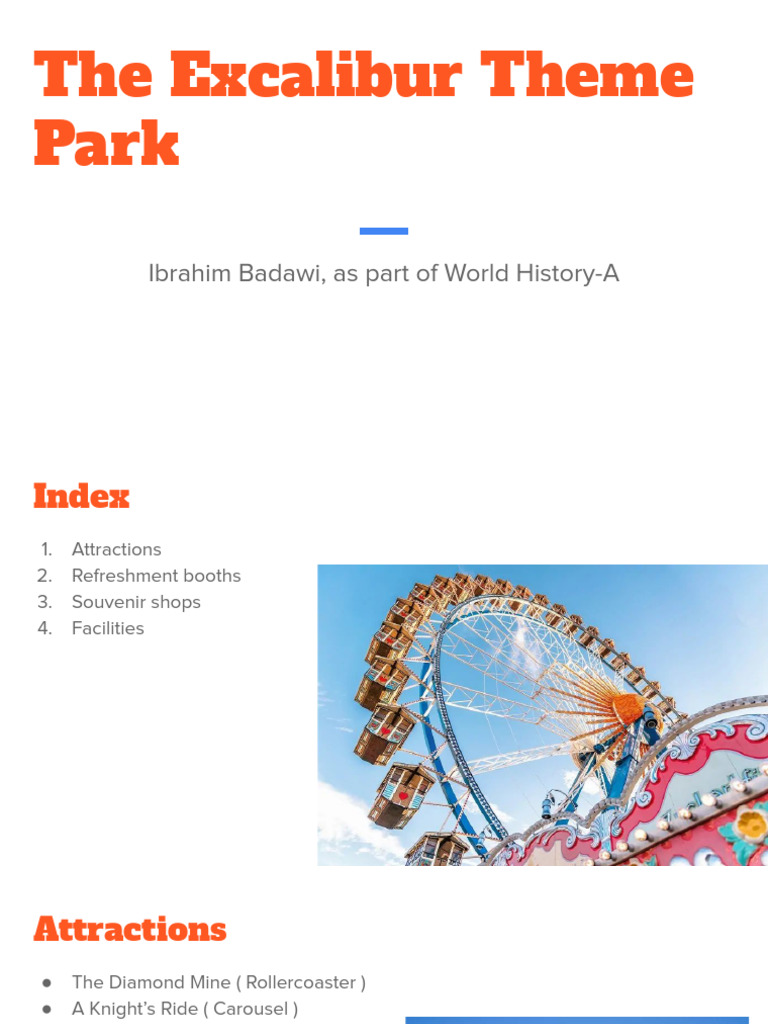 The Excalibur Theme Park Project Presentation | PDF | Carousel