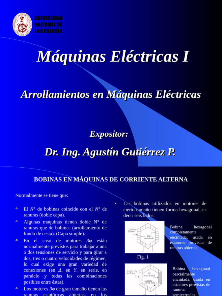 Clase Teórica 14.1 Arrollamientos en Máquinas Eléctricas Rotativas | PDF | Inductor | Equipo ...