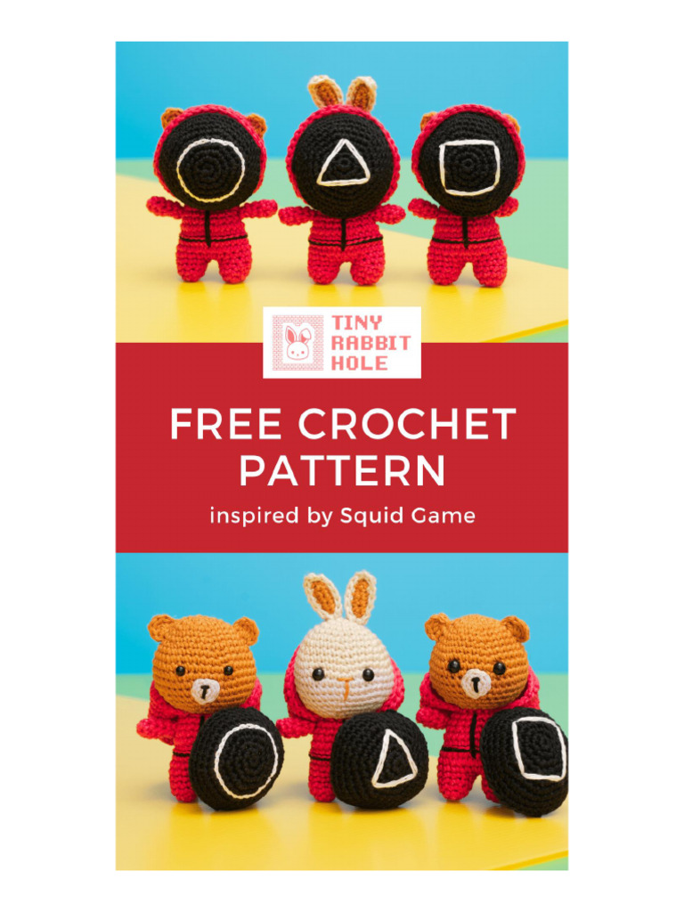 Masked Bearies - Tiny Rabbit Hole | PDF | Crochet | Embroidery