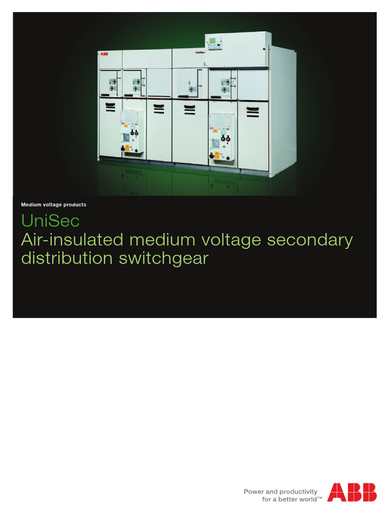 UniSec Air-Insulated MV Switchgear | PDF | Equipment | Power (Physics)