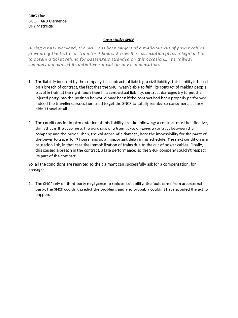 Case study - SNCF | PDF