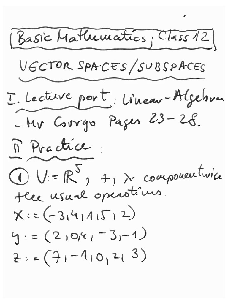 Basic Math Class12 | PDF