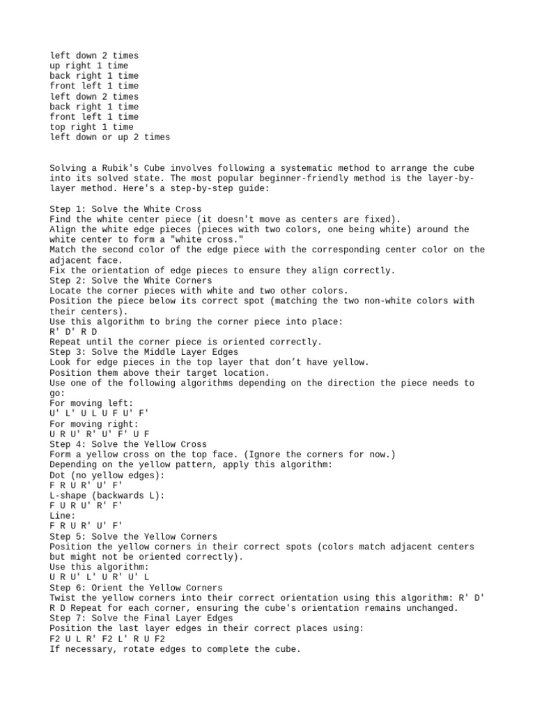 Cube Solving Pdf 8684