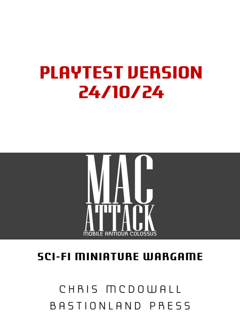 MAC Attack Playtest | PDF | Radiator | Infantry