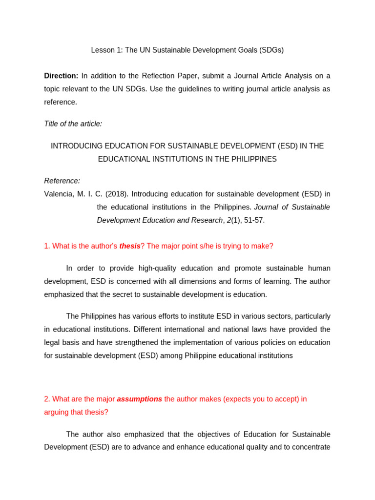 The UN Sustainable Development Goals (SDGS) | PDF | Sustainable ...