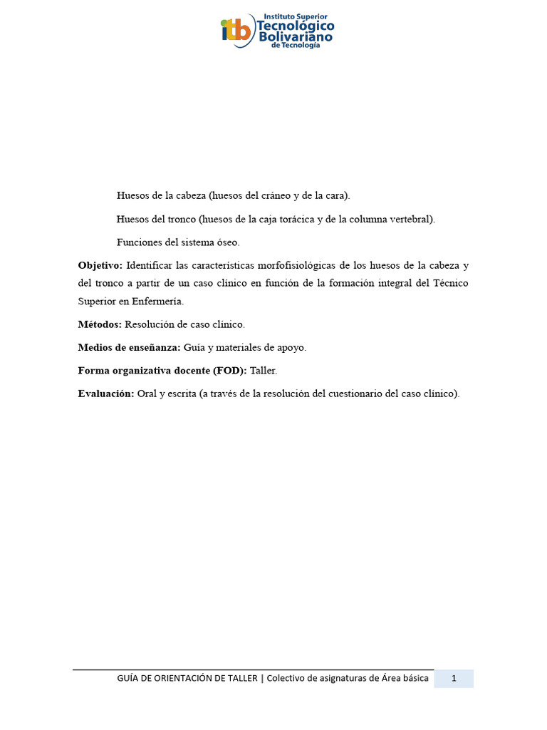 2.1-GUIA DEL TALLER ESQUELETO DE LA CABEZA Y DEL TRONCO - UNIDAD 2 - MORFOFISIOLOGIA I - RF ...