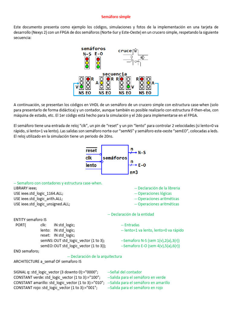 Ejemplo de Semaforo Simple Simulacion e Implementacion | PDF | Automatización Electrónica de ...