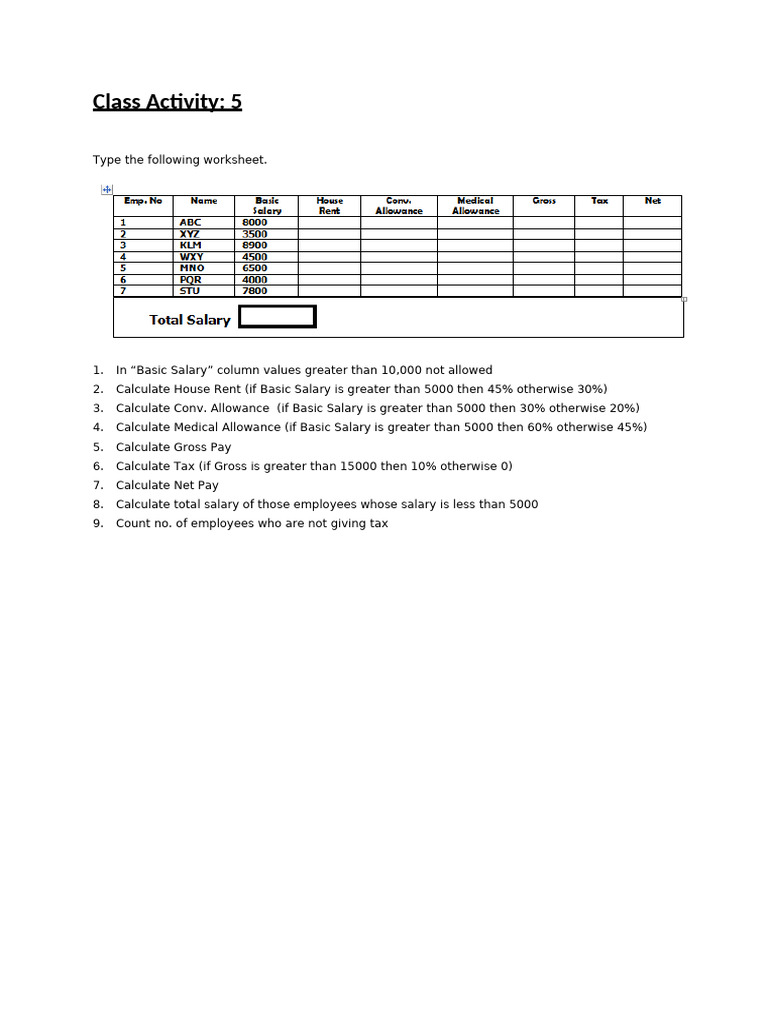 Class Activity 4 | PDF