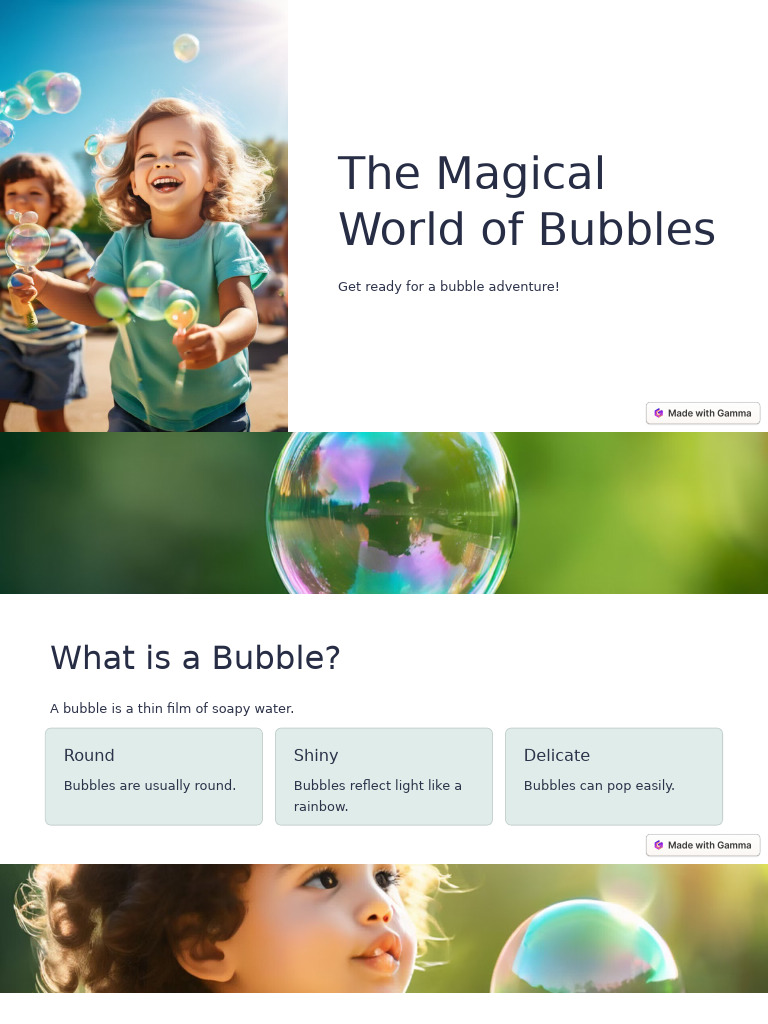 The Magical World of Bubbles | PDF
